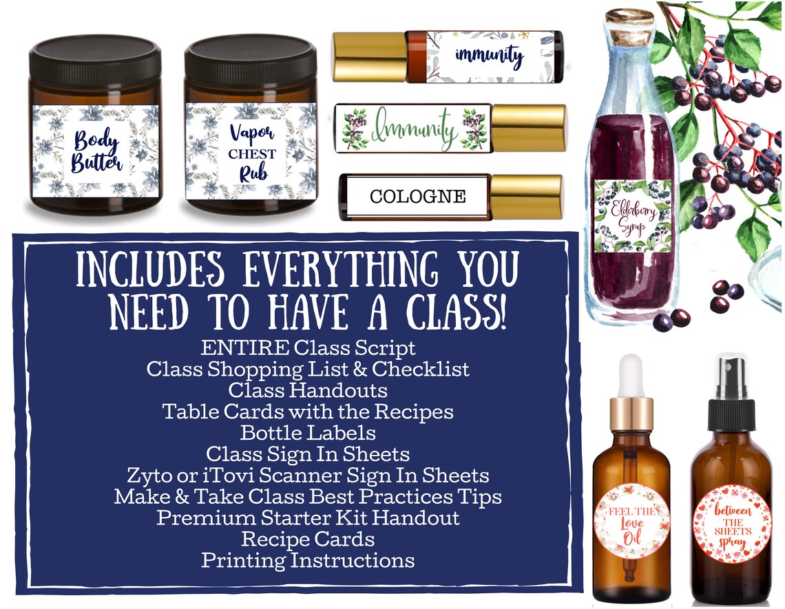 Winter Make & Take Kit Class Bundle Essential Oil Roller - Etsy