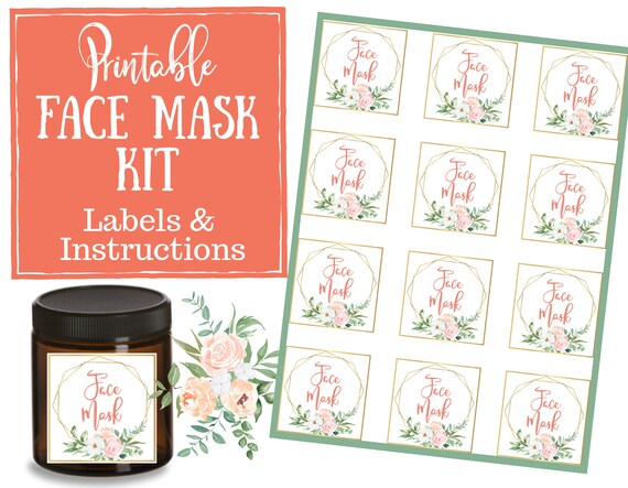 DIY Face Mask Kit Labels & Instructions labels for | Etsy