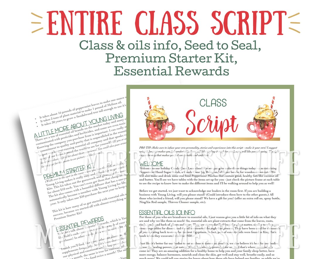 Make and Take Kit for the Holidays - Peppermint Mocha - Essential Oil ...