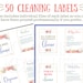 Natural Cleaning Recipe Labels Printable Cleaning Labels - Etsy