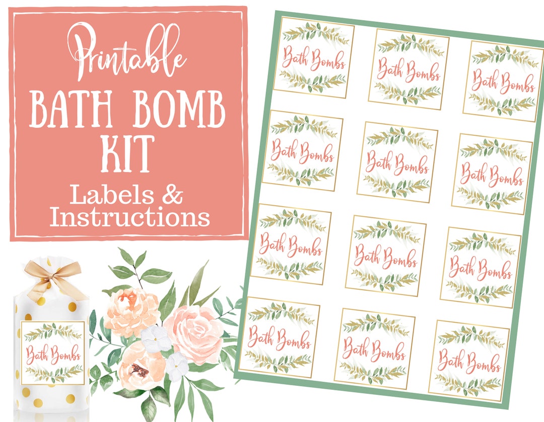 Bath Bomb Kit - Labels & Instructions - Labels for Handmade Items ...