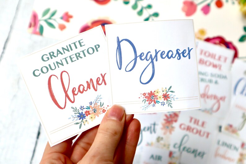 88 Printable Labels Bundle for DIY Cleaning, Laundry & Beauty Products ...