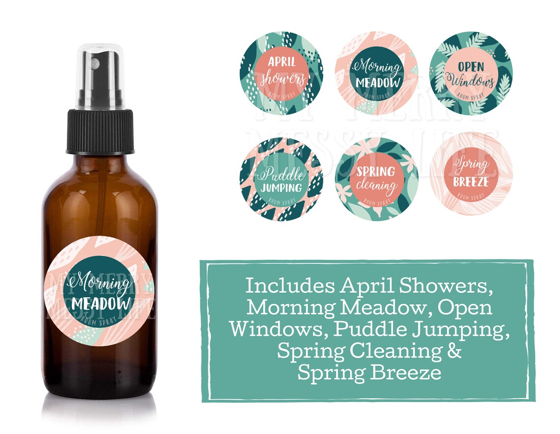 Spring Diffuser Bomb & Spray Bottle Room Spray Labels | Etsy