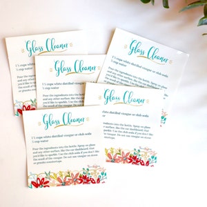 Natural Glass Cleaner Vinyl Sticker Bottle Label - Cleaning Label ...