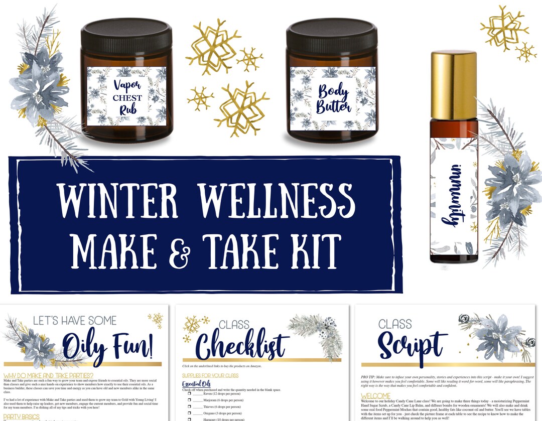Make and Take Kit for Winter Wellness - Immunity Roller, Essential Oil ...