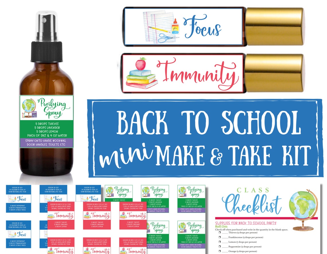 Mini Make and Take Kit for Back to School Essential Oil - Etsy