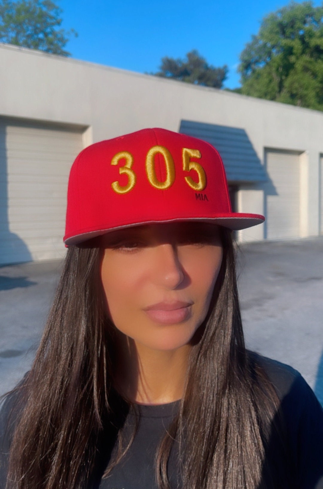 305 Miami Flat Bill Snapback Hat, 3D Puff Embroidery Streetstyle Hat - Etsy