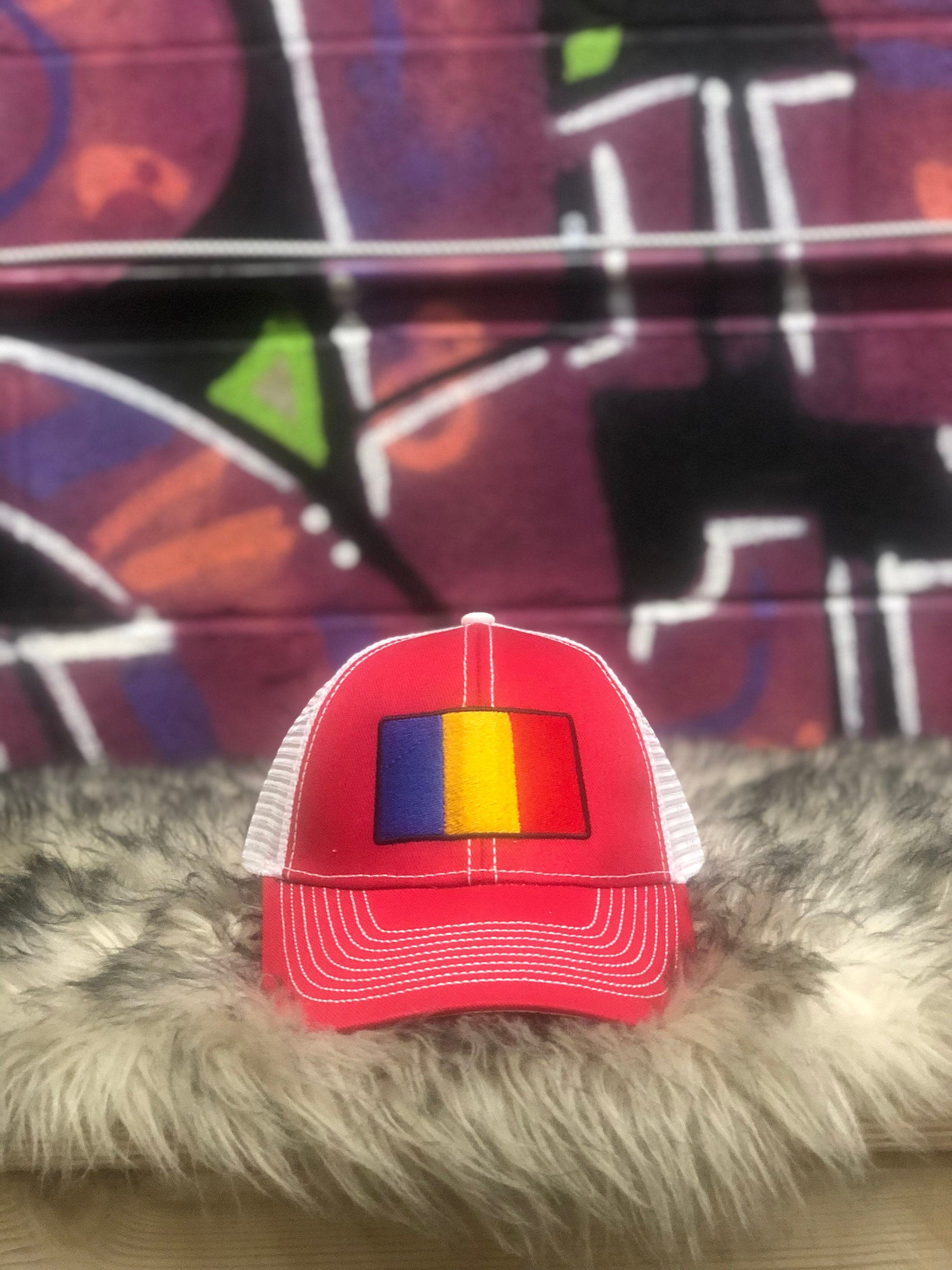 Custom Embroidered Romanian Flag Hat, Embroidered Country Flag Hat ...