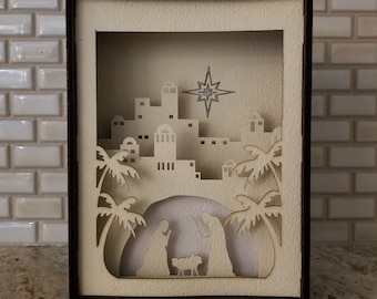 Nativity Light Box - Etsy