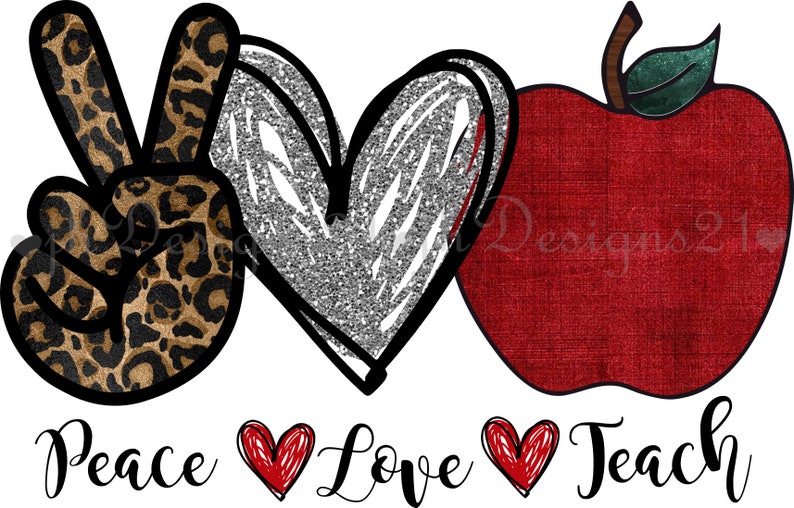 Peace Love Teach - Etsy