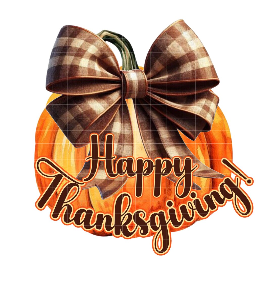 Happy Thanksgiving Bow PNG File, Digital Download - Etsy