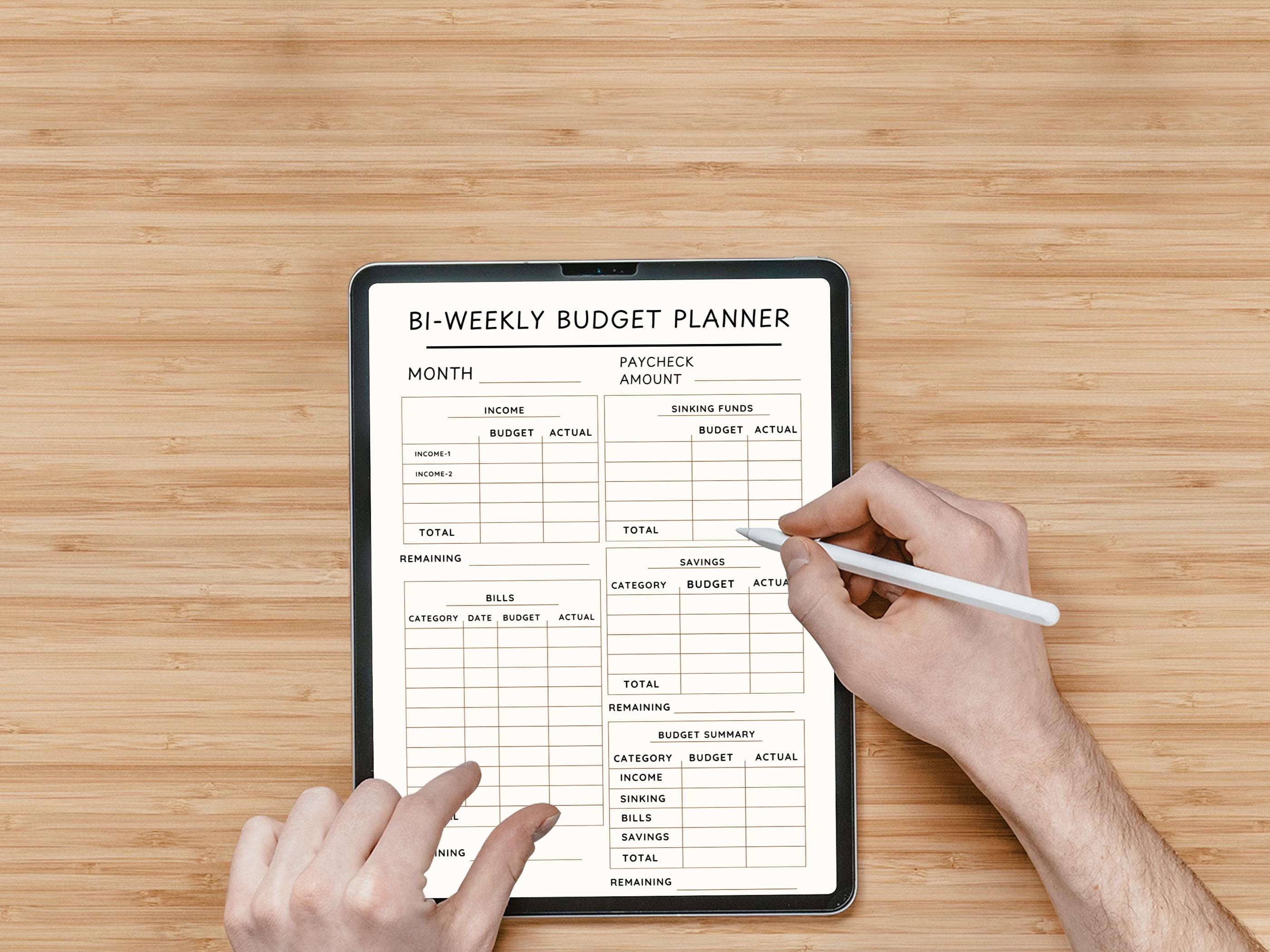 Bi-weekly Budget Planner (printable & Downloadable) - Etsy