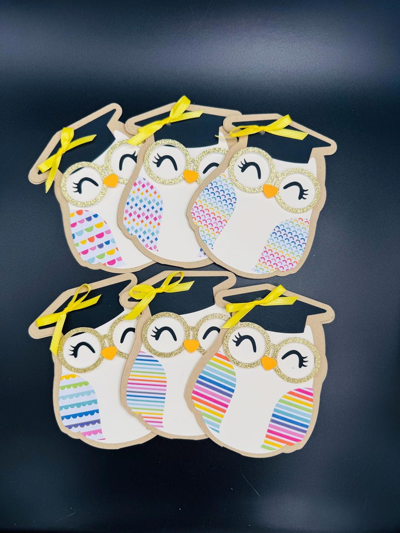 Layered Die-cut Owl Shaped Graduation Card for Girl - Etsy