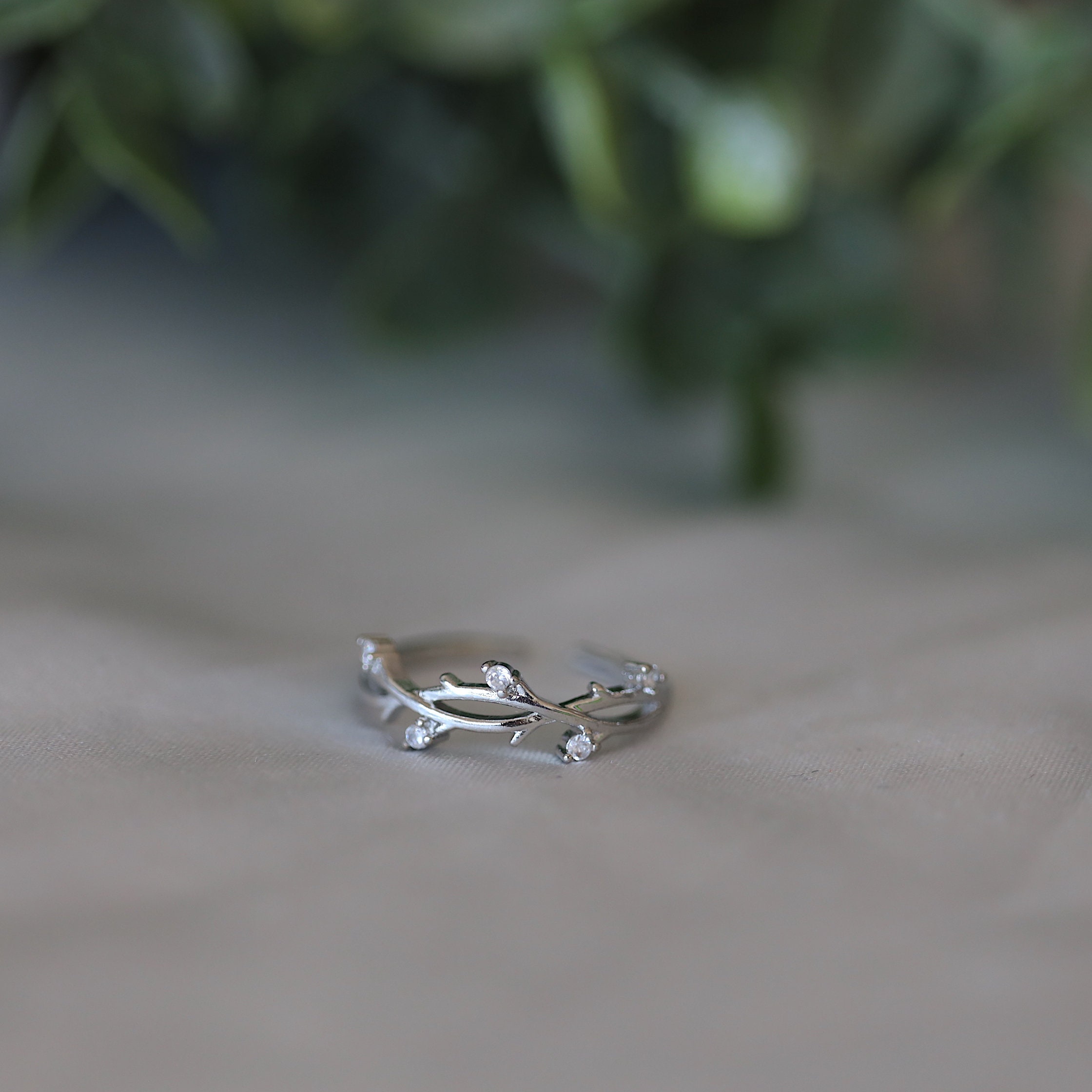 Friendship Rings Set TRENDY Silver Leaf Ring Rose Gold - Etsy