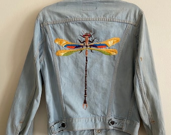 Denim Dragonfly Jacket - Etsy