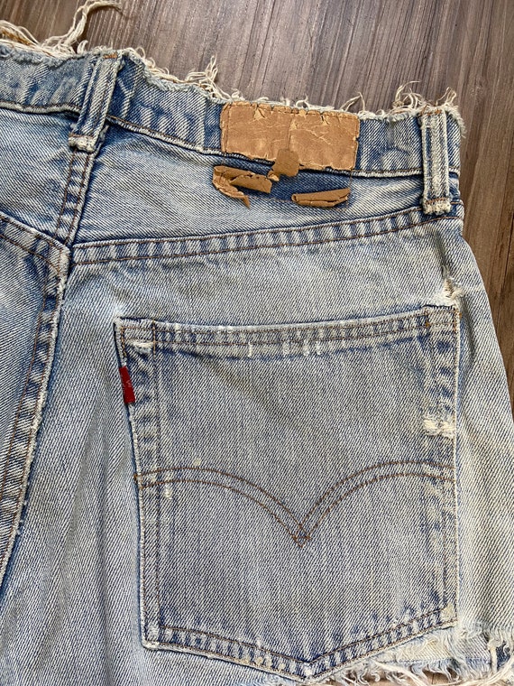 Vintage Levi's 505 Extra Stringy Redline Cut Off Deni… - Gem