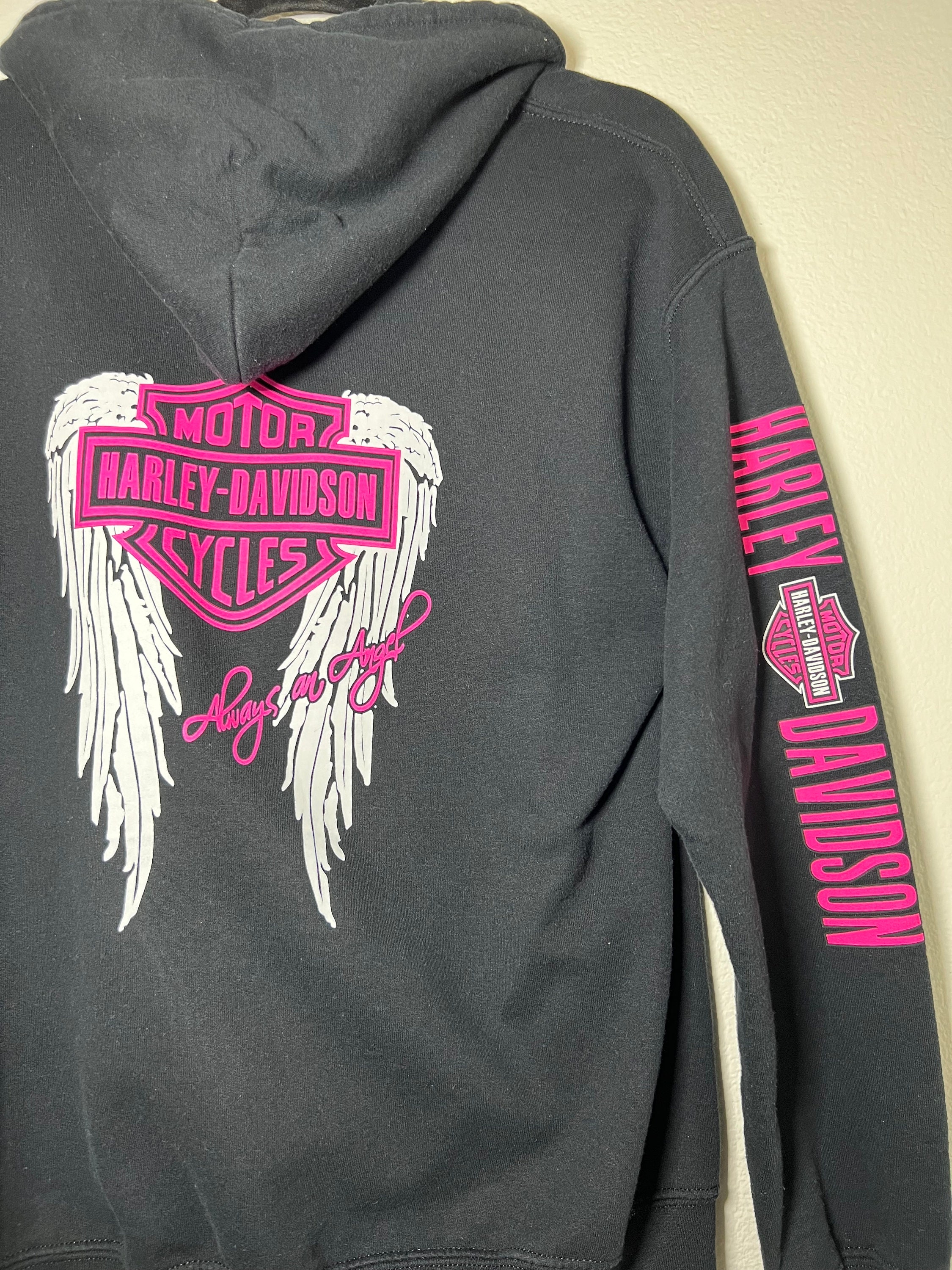 Vintage Hot Pink Harley Davidson Motorcycle Always an Angel - Etsy