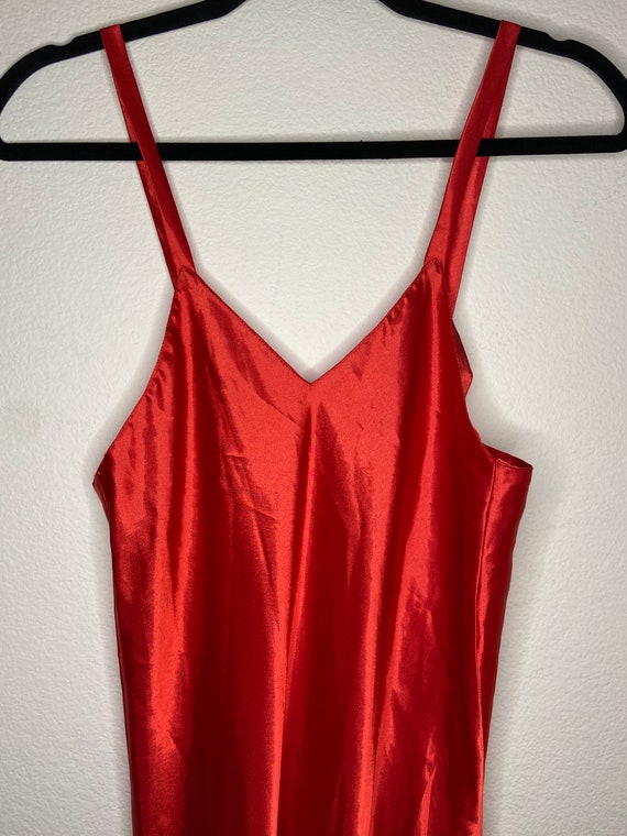 Vintage 1980's Sedu Red Silky Negligee Nightgown - Gem