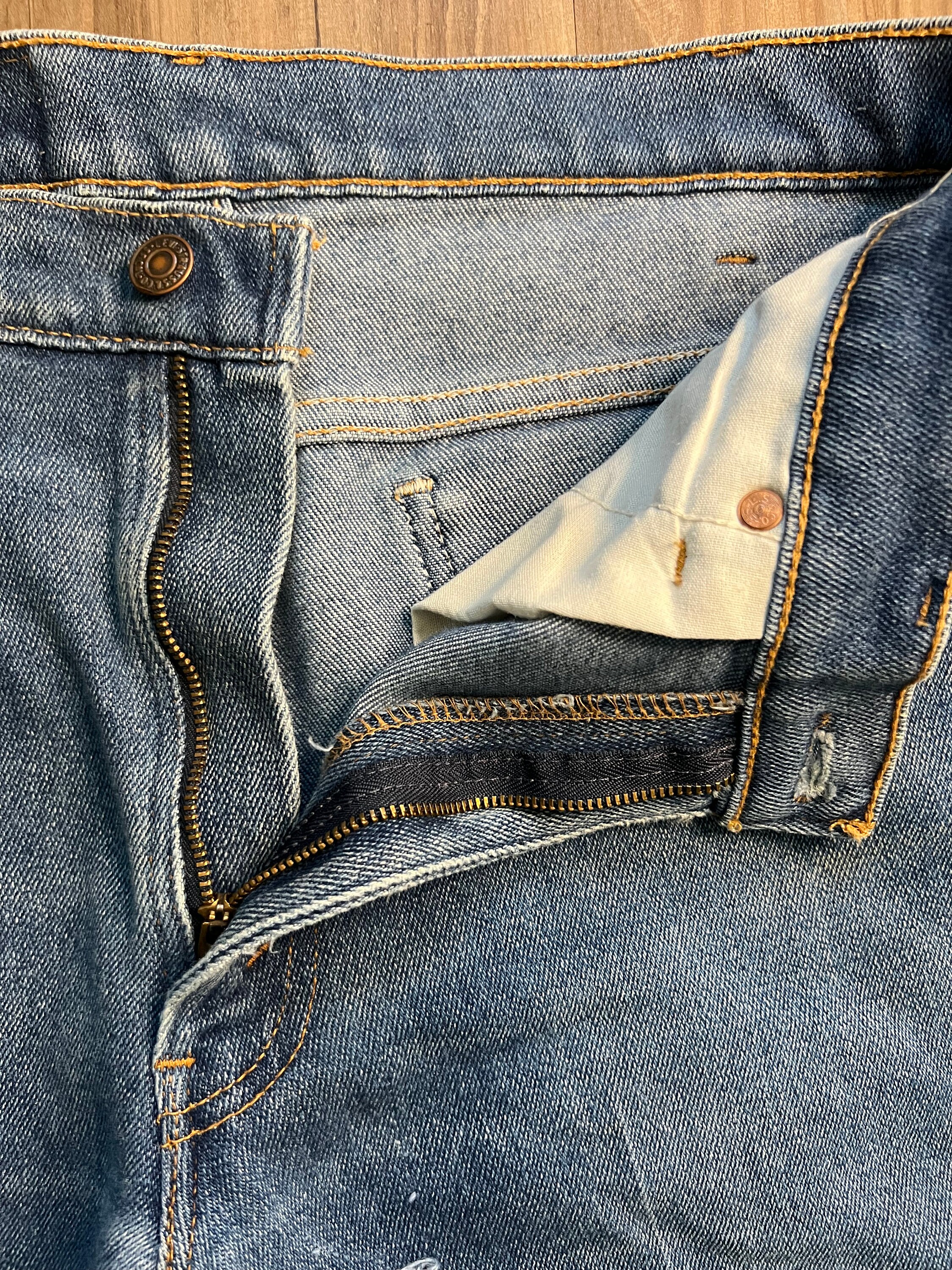 Vintage 517 Levi's Light Faded Denim Orange Tab Blue Jeans - Etsy