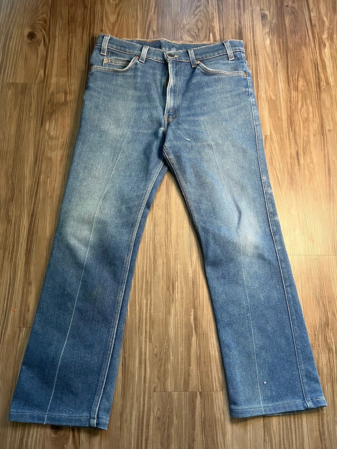 Vintage 517 Levi's Light Faded Denim Orange Tab Blue Jeans - Etsy