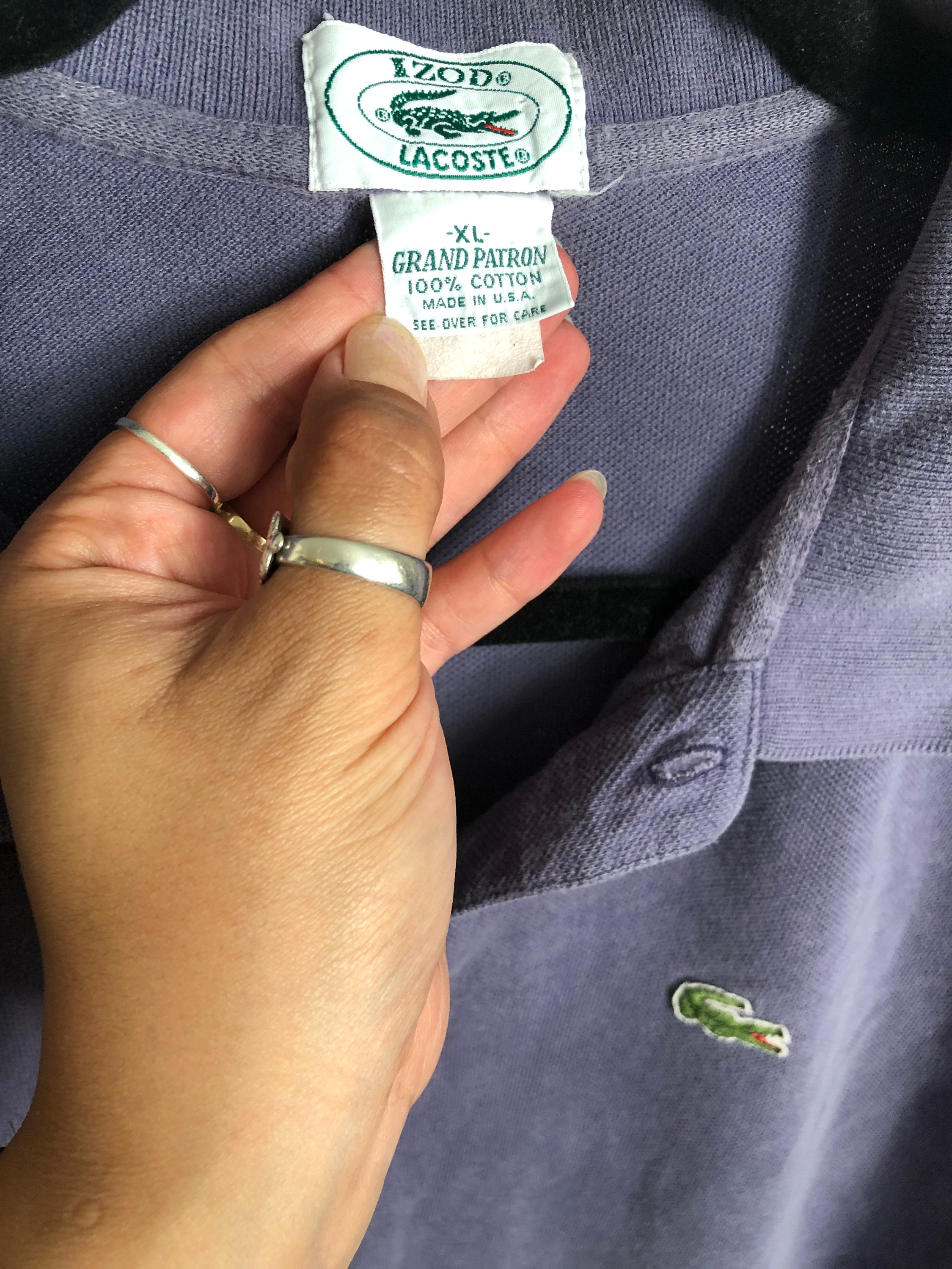 Vintage 1980's IZOD LACOSTE Grand Patron Multicolor Purple - Etsy