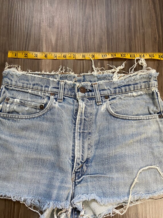 Vintage Levi's 505 Extra Stringy Redline Cut Off Deni… - Gem