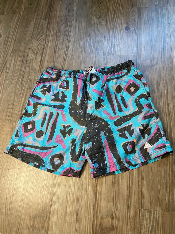 Vintage NIke Board Shorts Blue Swim Trunks Mens Size … - Gem