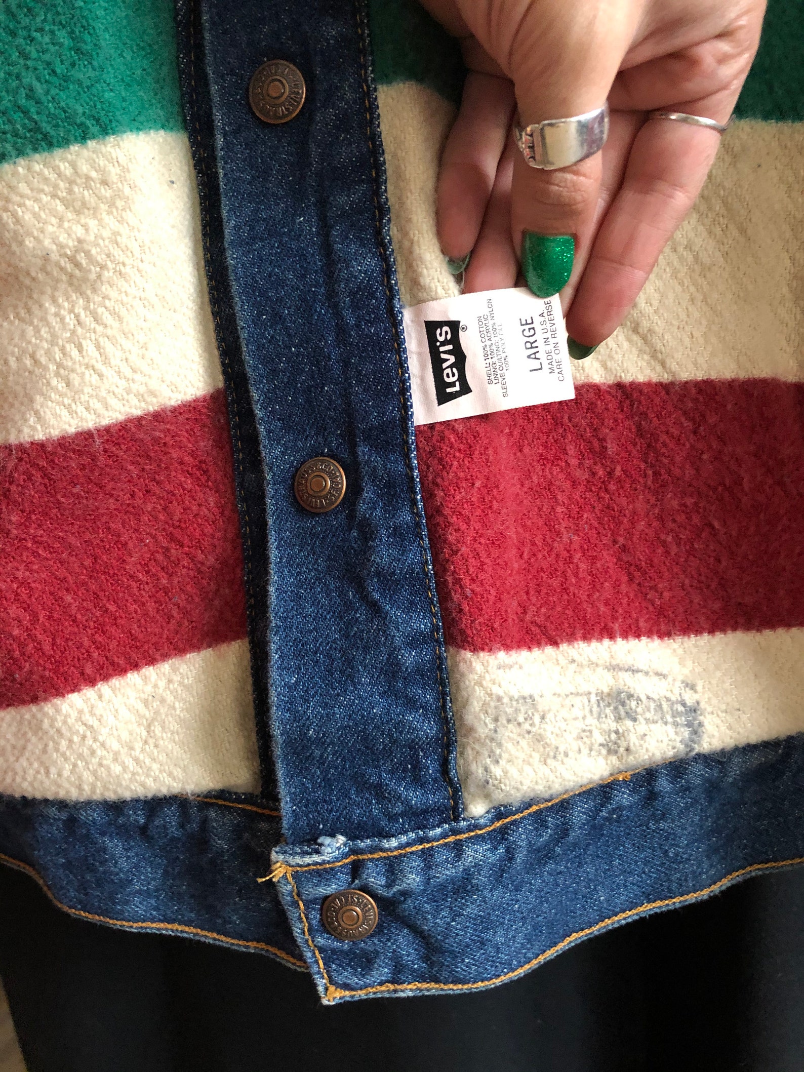 Rare Vintage 1980's Levi's Reversible Hudson’s Bay Blanket Lined Two ...