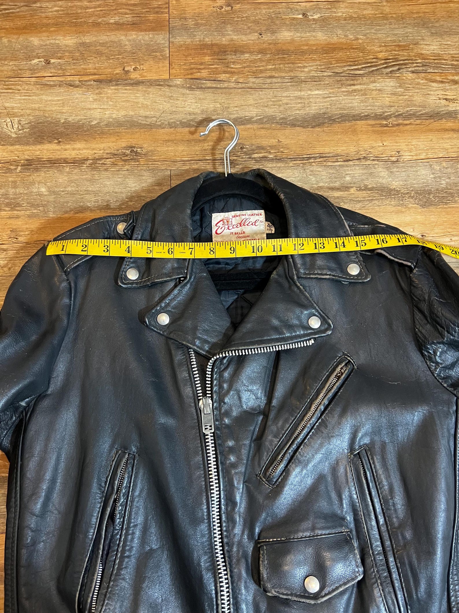 Vintage 60s-70s Excelled Leather Motorcycle Jacket: Custom Hand-painted ...