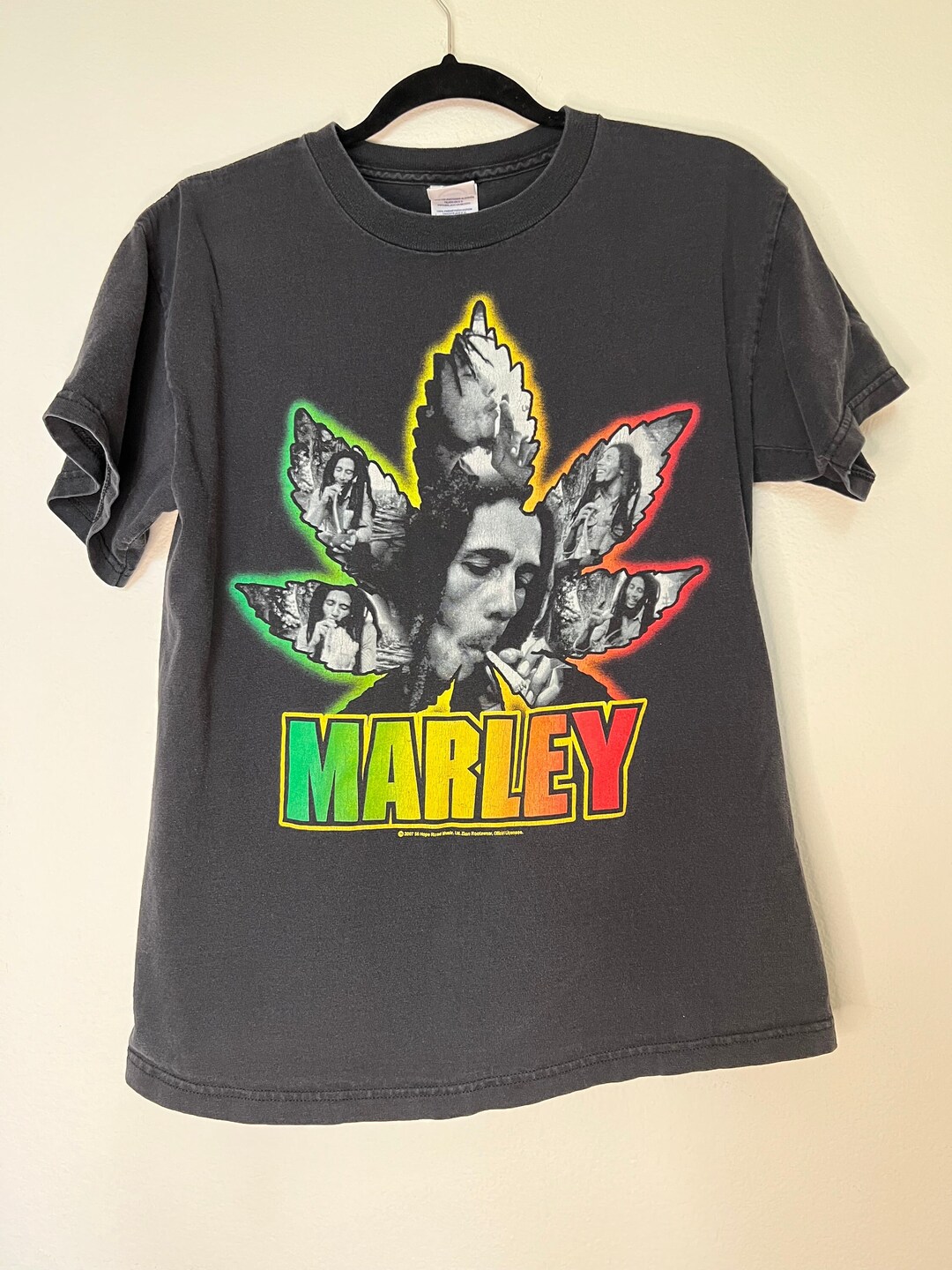 Vintage Y2K Bob Marley Marijuana Leaf Graphic T-shirt - Etsy