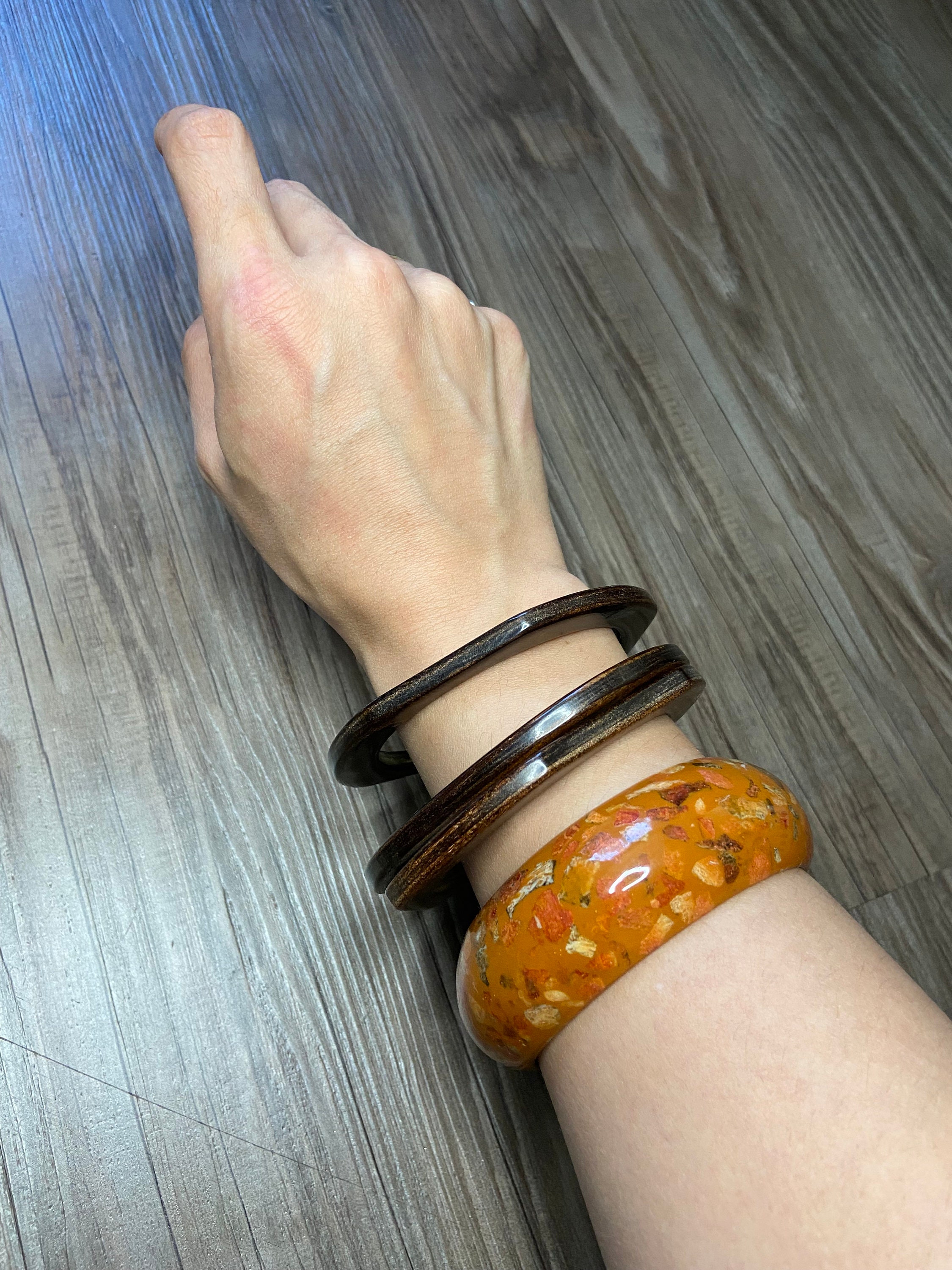 Vintage 1960's-1970's Wide Orange Earth Tone Speckled - Etsy