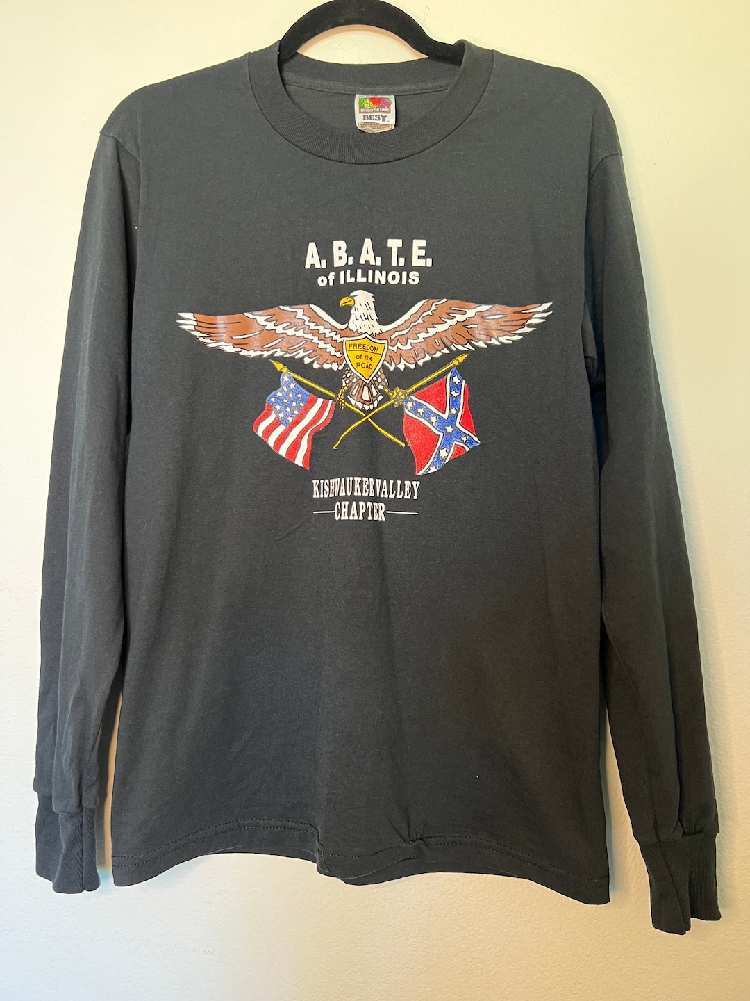 Vintage ABATE of Illinois Kishwaukee Valley Chapter Long Sleeve T-shirt ...