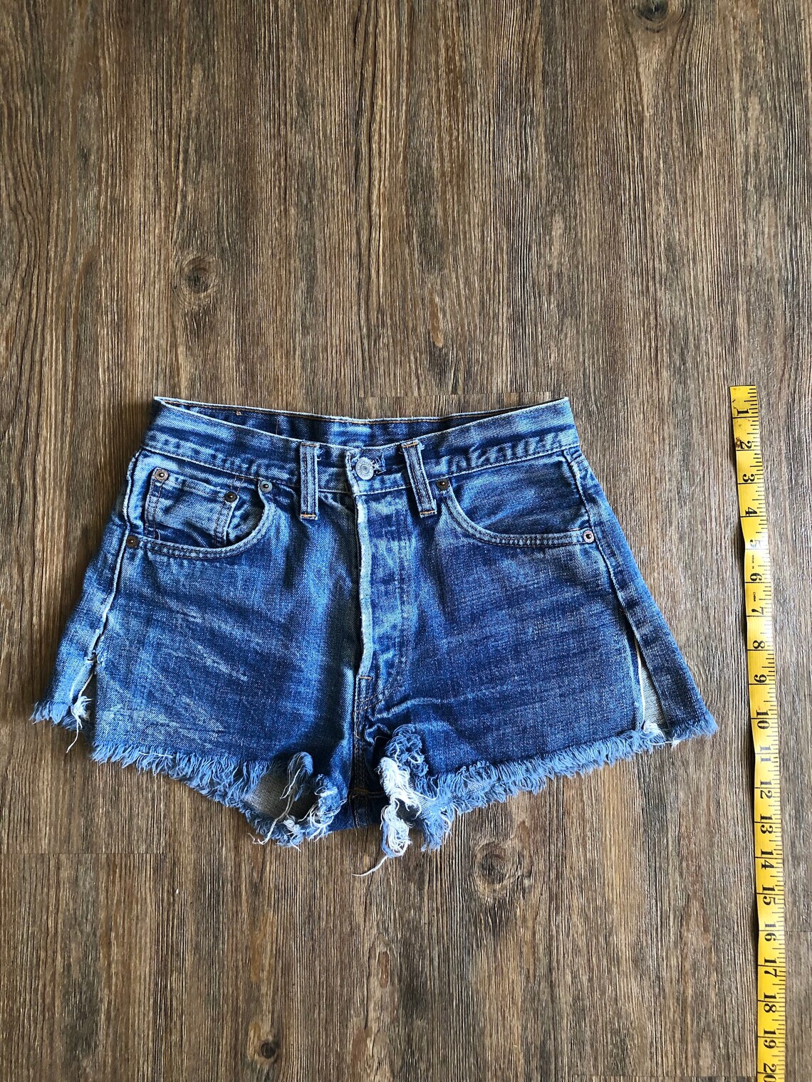 Vintage Levi's 501 Denim Cutoff Shorts: High Waisted Cheeky Redline - Etsy