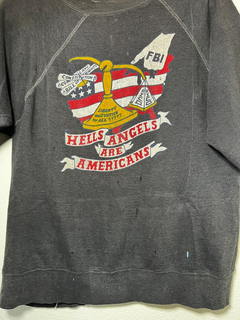 RARE Vintage Hells Angels Are Americans Graphic Cropped Sleeve - Etsy ...