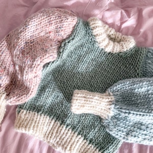 Friday Jumper Knitting Pattern Chunky Knit Sweater Jumper Top Down ...