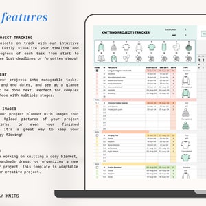 Knitting and Crochet Project Tracker Google Spreadsheet Crafting ...