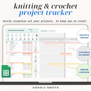 Knitting and Crochet Project Tracker Google Spreadsheet Crafting ...