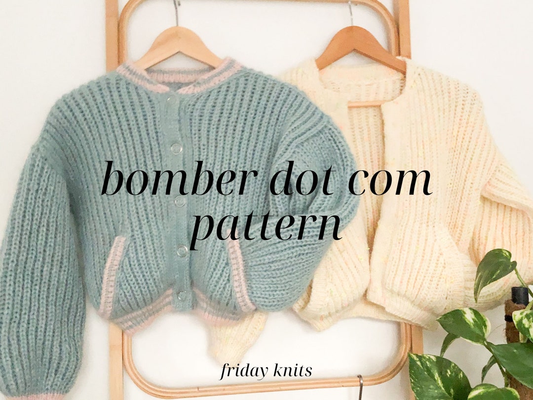 BOMBER Dot Com Jacket Knitting Pattern Women's Jacket Knitwear Pattern ...