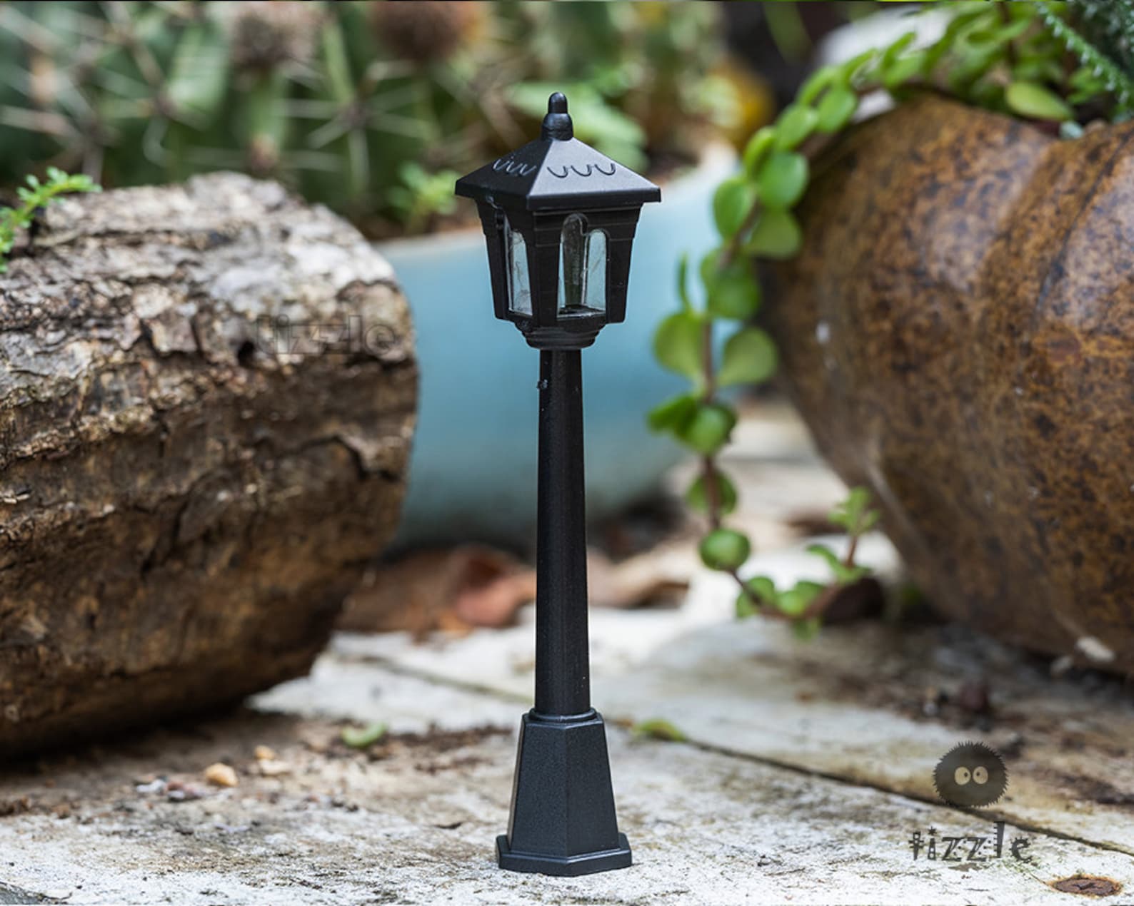 Miniature Fairy Smart Black Lamp Fairy Garden Supplies & Accessories ...