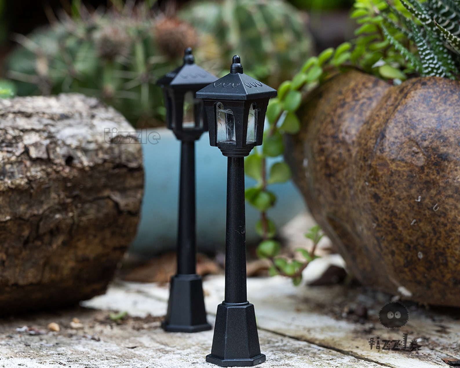 Miniature Fairy Smart Black Lamp Fairy Garden Supplies & Accessories ...