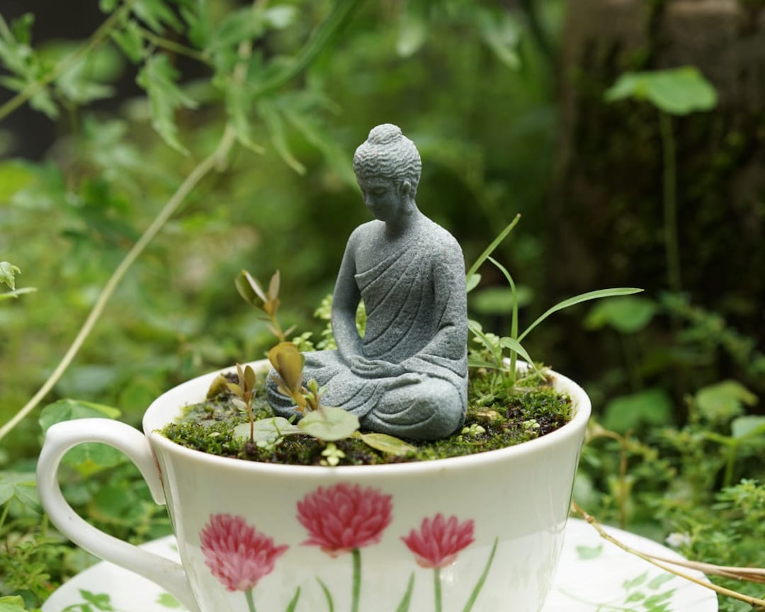 Miniature Fairy Small Zen Meditation Buddha Figurines Fairy Garden ...