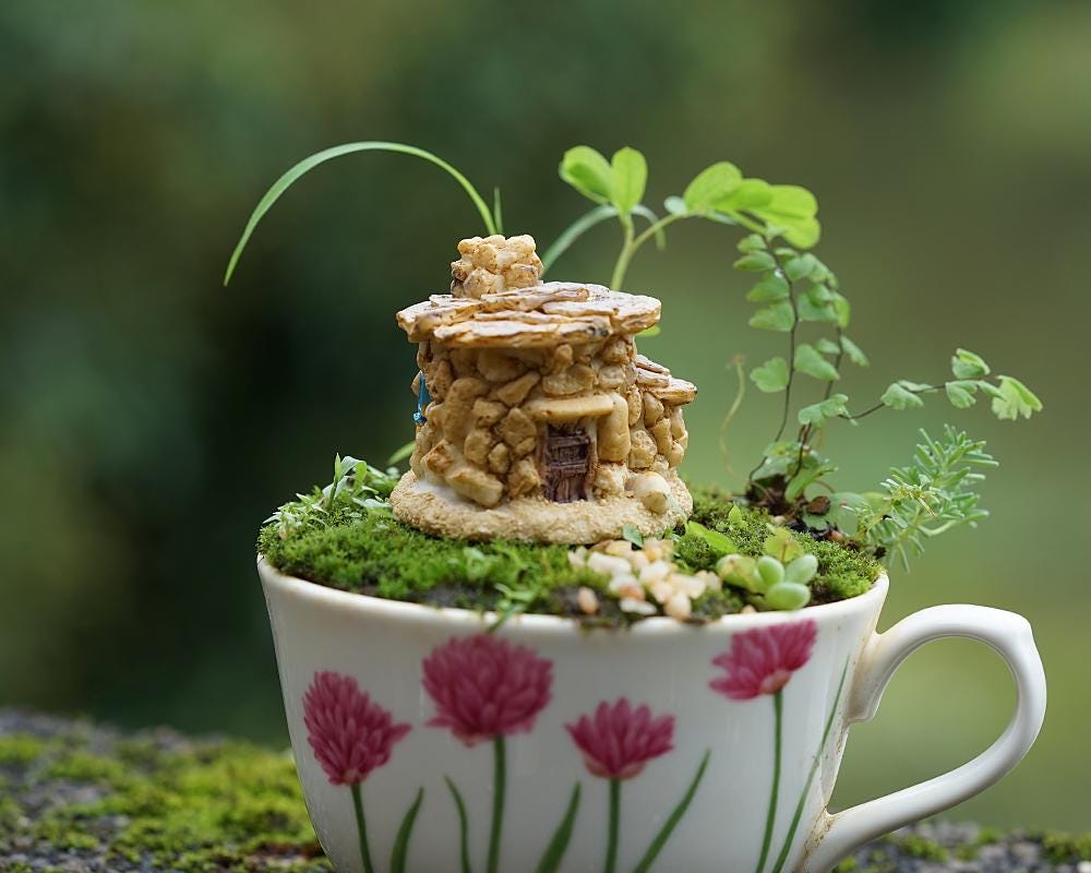 Miniature Fairy Small Stone House Fairy Garden Supplies & Accessories ...