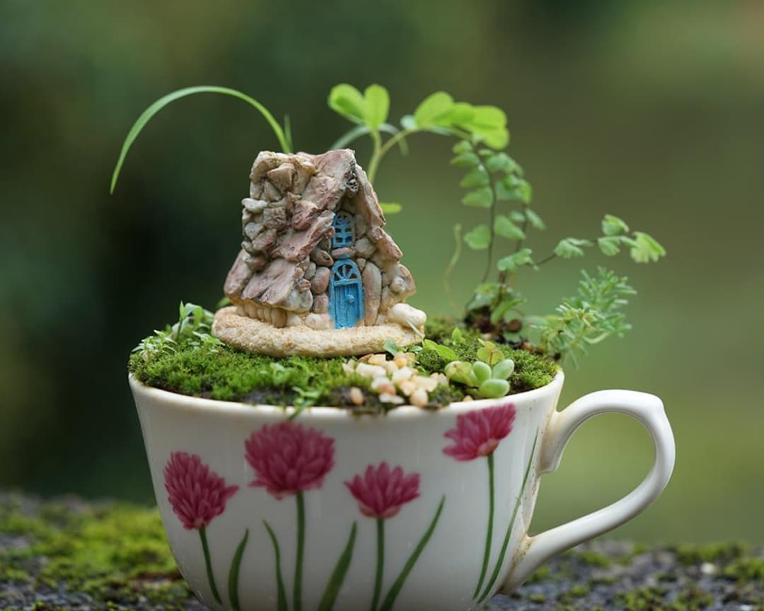 Miniature Fairy Small Stone House Fairy Garden Supplies & Accessories ...