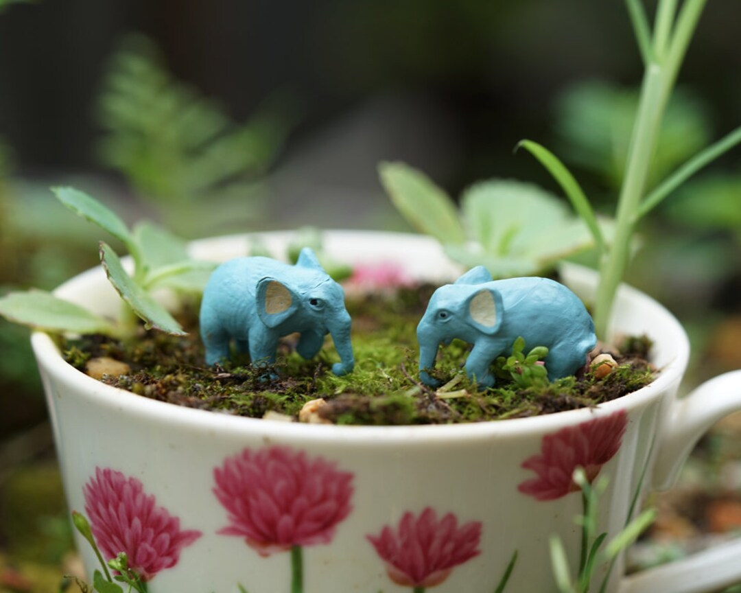 Miniature Fairy Tiny Elephants Fairy Garden Supplies & Accessories ...