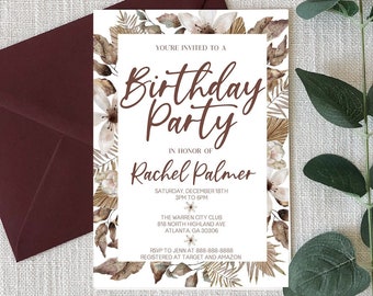 B Day Party Invite | Etsy
