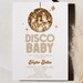 Disco Baby Gold Disco Ball Baby Shower Invitation | Editable Baby ...