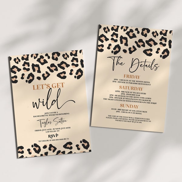 Animal Print Invite - Etsy