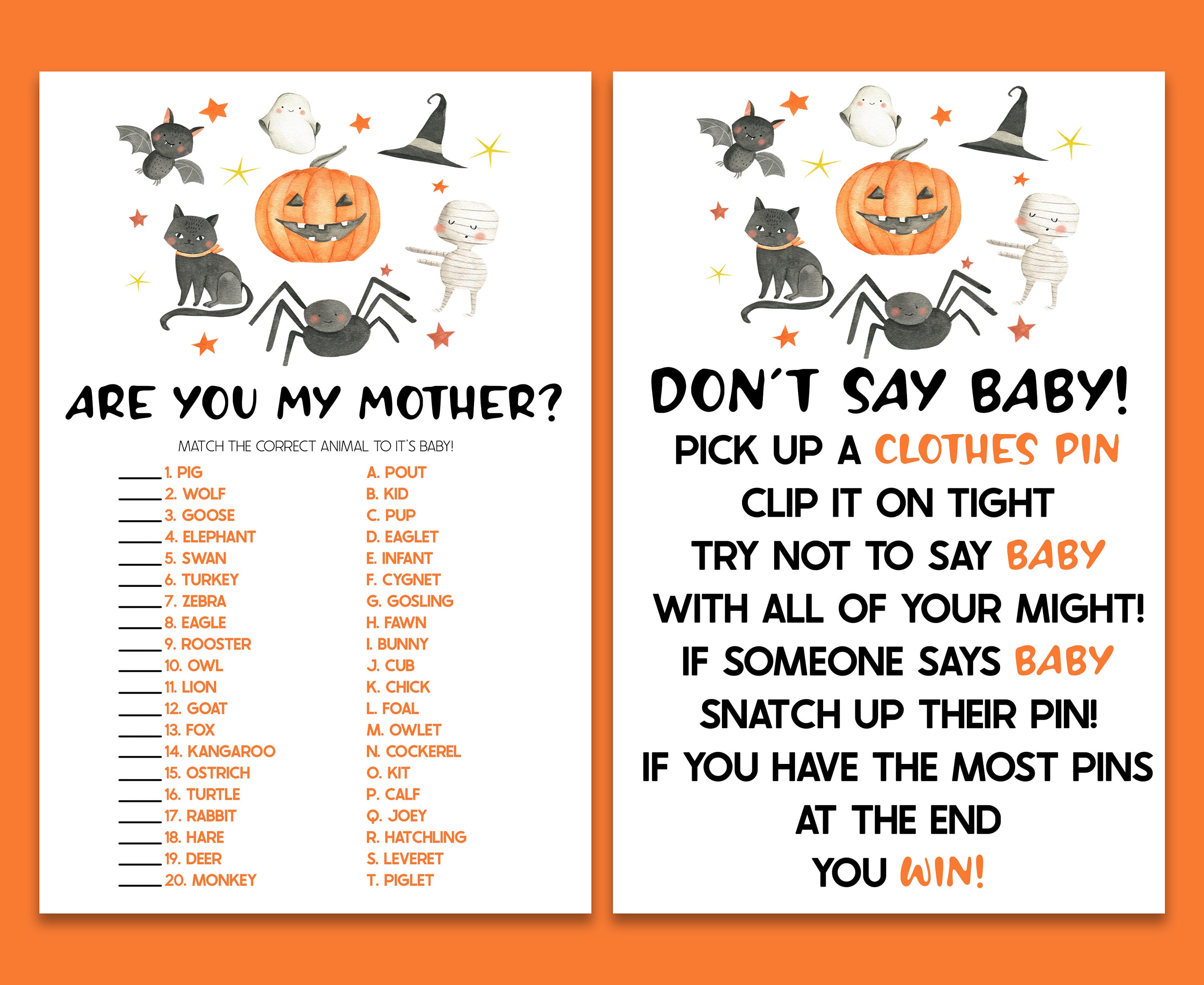 Halloween Theme Baby Shower Games at Joshua Allingham blog