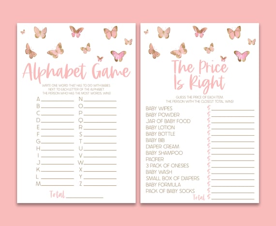 Juegos De Baby Shower De Mariposas Los Set Principal Para Baby