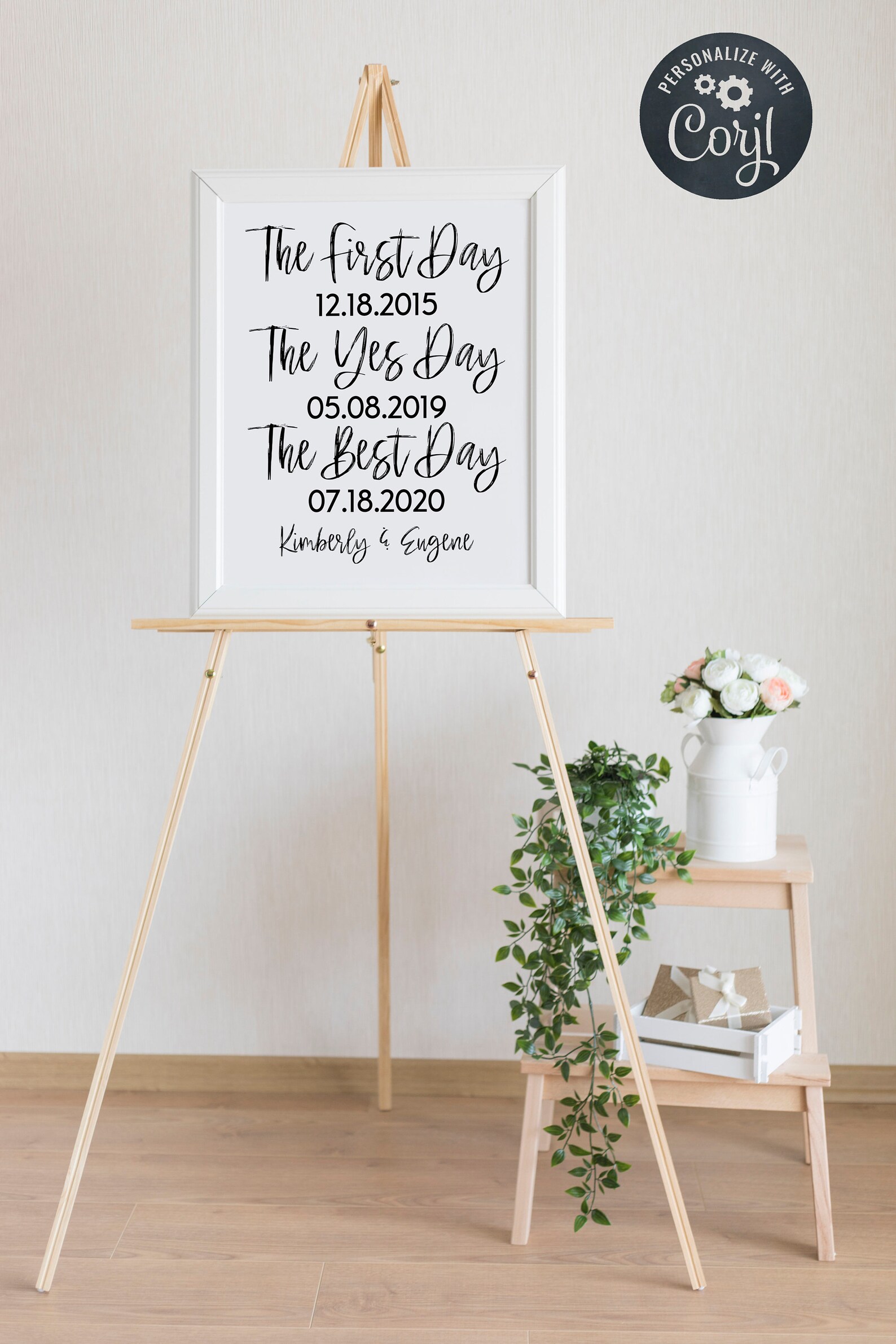 Sentimental Dates Sign | the First Day, the Yes Day, the Best Day ...